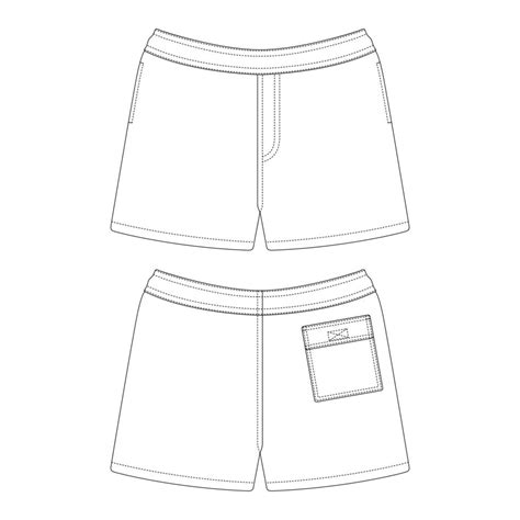Template Swim Trunks Vector Illustration Flat Design Outline Clothing 5149034 Vector Art At Vecteezy