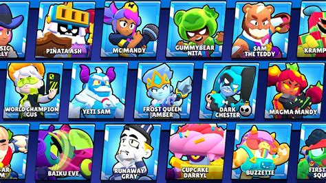 All Skins In Brawl Stars Youtube