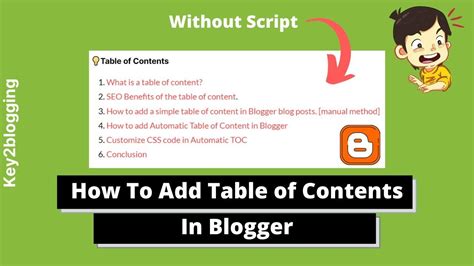 An Image With The Text How To Add Table Of Contents In Blogger