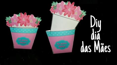 Cart O Vaso De Flores Dia Das M Es Youtube