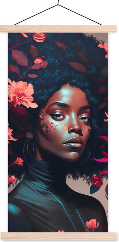 Porte Affiche Avec Affiche Affiche Scolaire Fleurs Femme