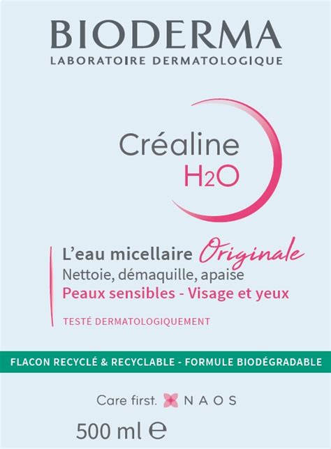 Bioderma Crealine H2O Eau Micellaire Originale 500 Ml INCI Beauty