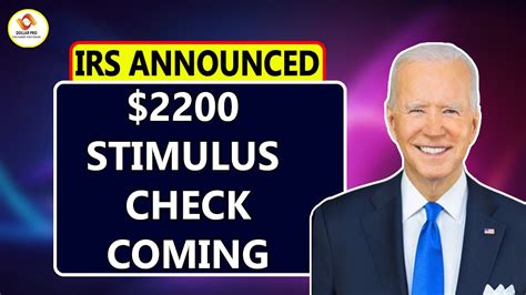 IRS ANNOUNCED NEW DEPOSIT OF 2200 STIMULUS CHECK IS NOW COMING IN