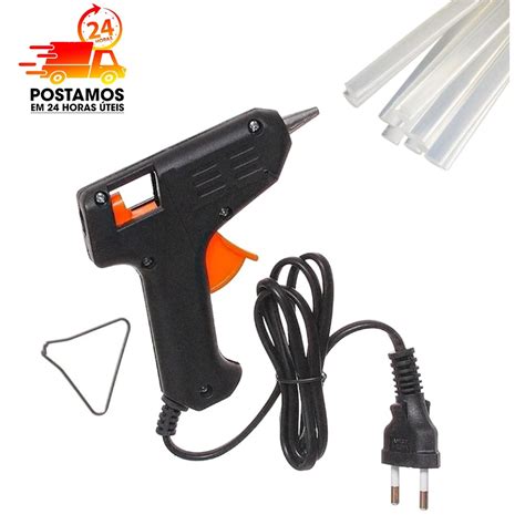 Kit Aplicador Pistola De Cola Quente Pequena Bivolt 110v E 220v 10w
