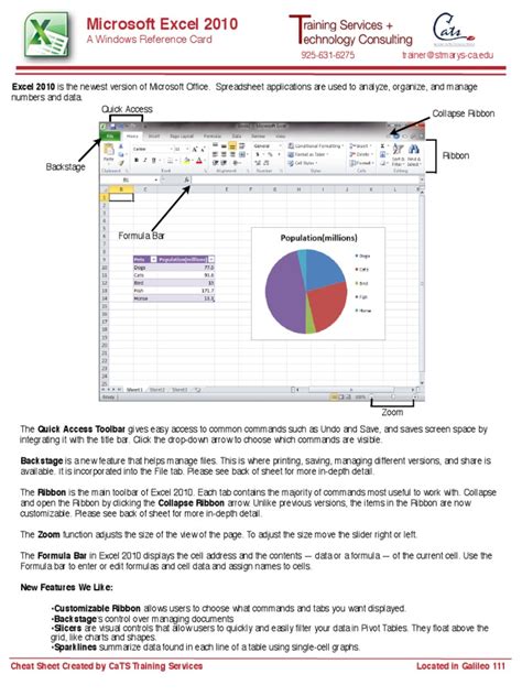 excel 2010 cheatsheet pdf microsoft excel system software