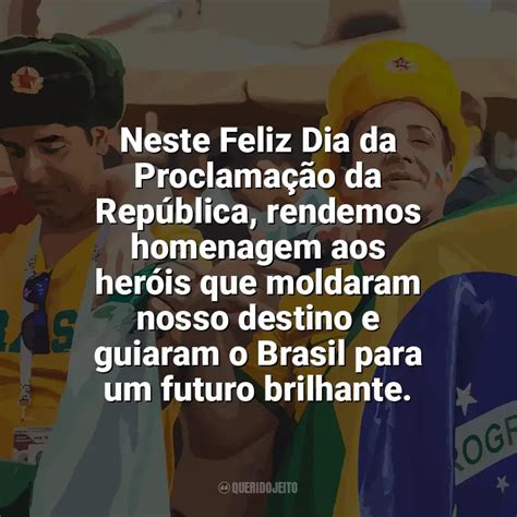 Neste Feliz Dia da Proclamação da República rendemos homenagem aos