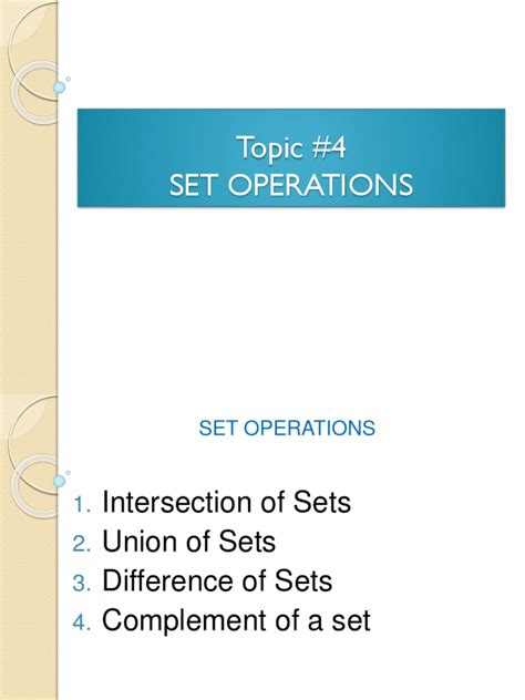 day 4 set operations pdf set mathematics mathematical logic