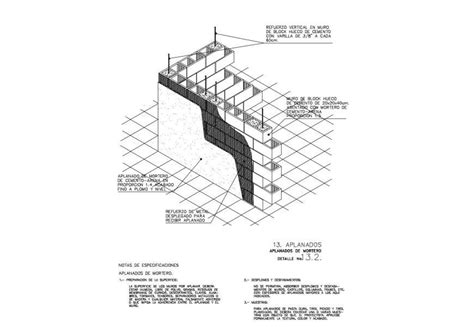 Brick Wall Section And Construction Cad Drawing Details Dwg File
