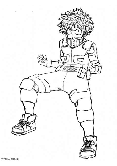 Coloriage Incroyable Izuku Midoriya à imprimer dessin