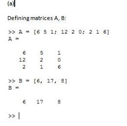 Please Refecomplete The Following Using Matlab A Define The