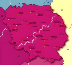 Carte Des Principales Communes De La Creuse