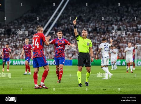 Copenhagen Denmark 30th Aug 2023 Referee Istvan Kovacs Books Zoran
