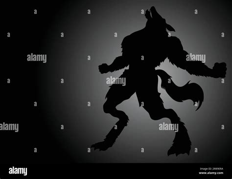 Stock Vector Of A Werewolf Howling In The Dark Night Stock Vector Image
