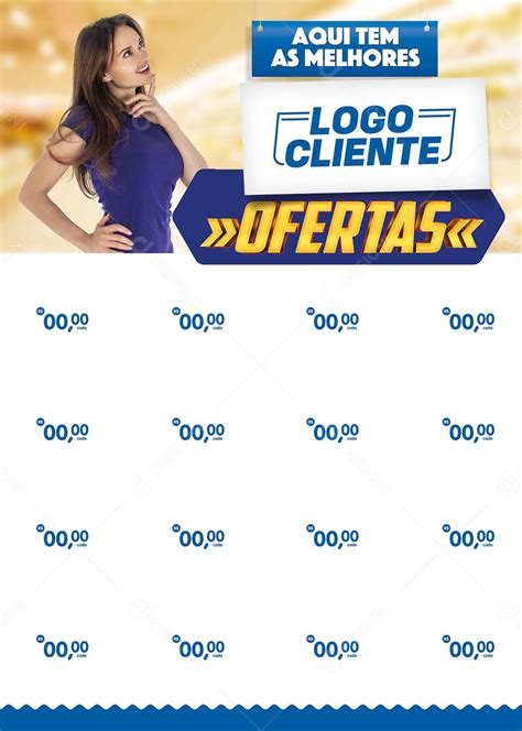 Post Template Supermercado Aqui Tem as Melhores Ofertas PSD Editável