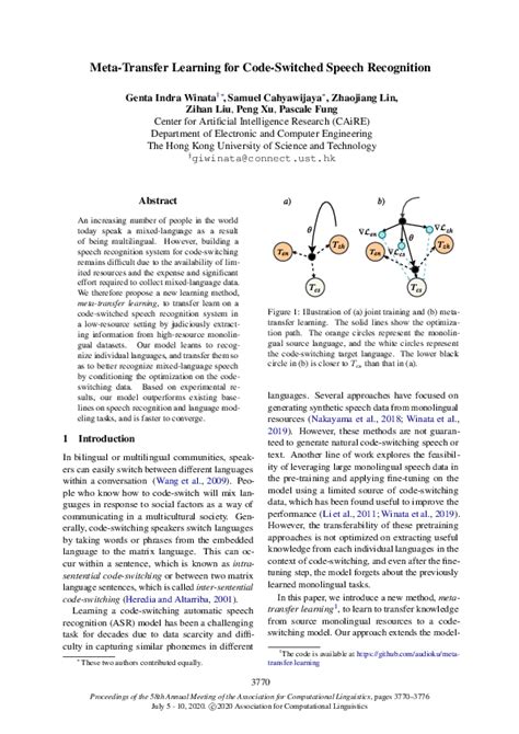 pdf meta transfer learning for code switched speech recognition indra winata