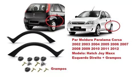 Par Moldura Parachoque Tras Corsa Hatch 03joy Maxx Grampos