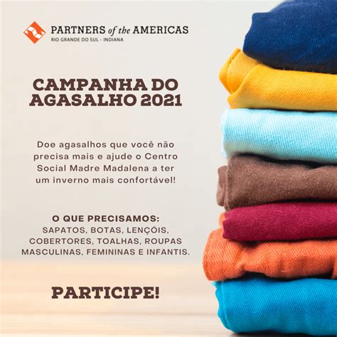 Campanha do Agasalho 2021 Partners of the Americas Comitê RS IN