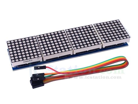 MAX7219 Dot Matrix Module Blue LED Display Control MCU Module 4 In 1