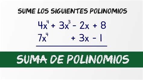 Suma De Polinomios Video 2 Ejercicio Resuelto YouTube
