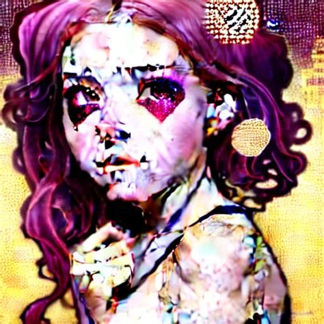 Belle Delphine Portrait Ahegao Face Glossy Glare Stable Diffusion