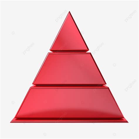 Render 3d De Una Forma Geométrica De Pirámide Roja PNG Forma Diseño