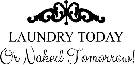 Laundry Today Or Naked Tomorrow Wall Sticker Wall Art Vinyl Decals Wash