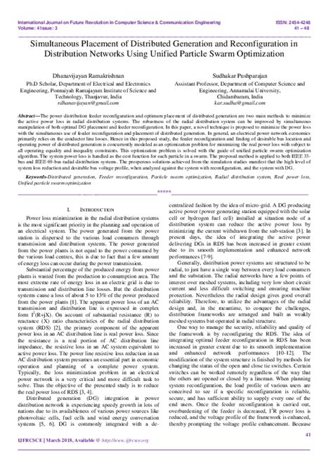 pdf simultaneous placement of distributed generation and reconfiguration in distribution