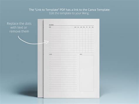 Editable Daily Checklist Printable Size A4 US Letter A5 Printable