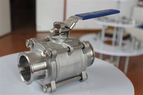Stainless Steel 304 316 3PC Full Port Clamp Ball Valve Without ISO5211