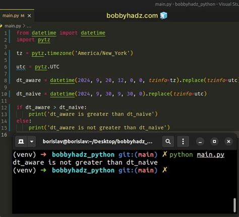 Can T Compare Offset Naive And Offset Aware Datetimes Fix Bobbyhadz