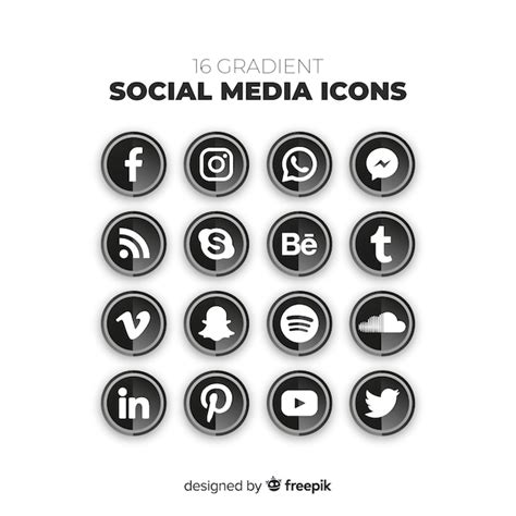 Set De Logotipos De Redes Sociales Vector Gratis