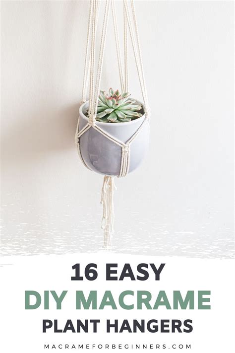 16 Easy DIY Macrame Plant Hangers For Beginners Macrame For Beginners