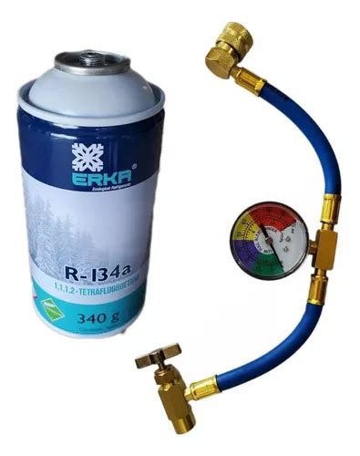 Kit Manguera Recarga C Manometro Refrigerante R134a 1 4x1 2