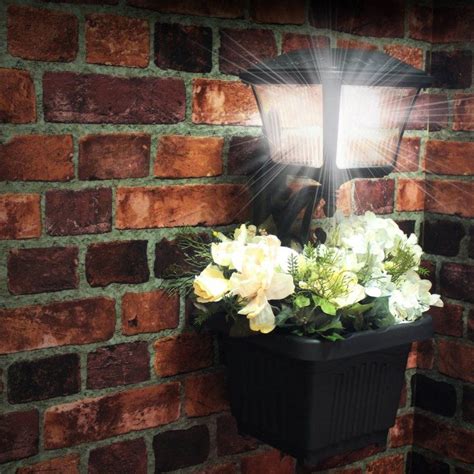Solar Outdoor LED Path And Garden Light With Planter Solar Lights