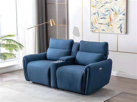 Canapé relaxation tissu bleu Vente unique