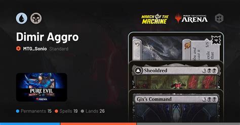 Standard Dimir Aggro Deck By MTG Sonio MTG Arena Decks