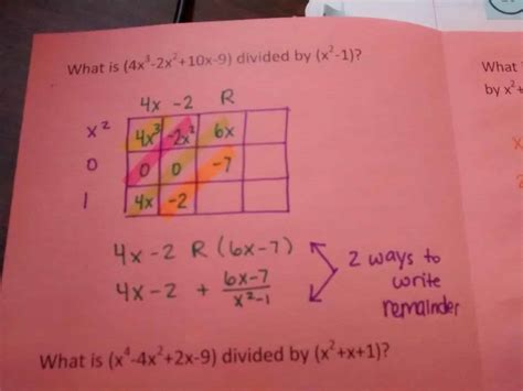 Dividing Polynomials Math Love