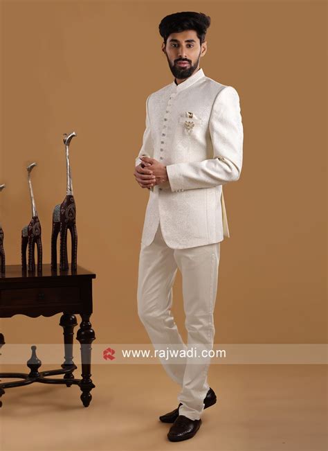Imported Cream Jodhpuri Suit For Wedding