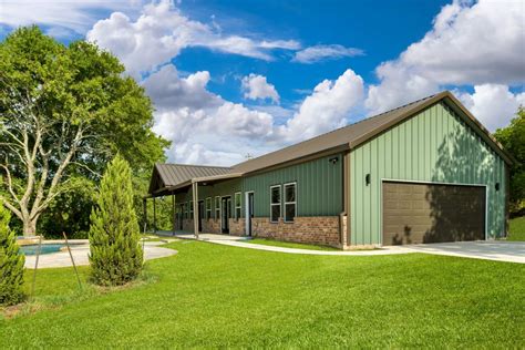 Gorgeous Green St Jo Texas Barndominium By HL Custom Homes