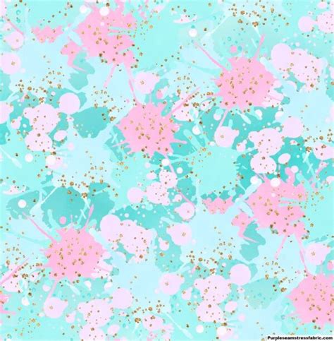 Pastel Paint Splatter Purpleseamstress Fabric