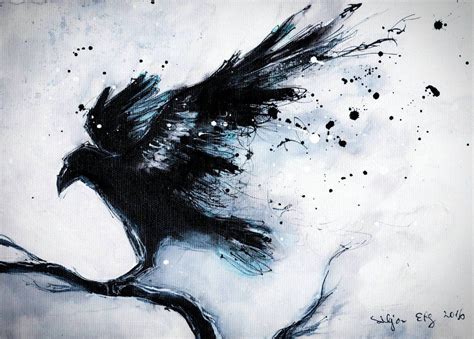 Ink Raven 2 By DoodleWithGlueGun Deviantart On DeviantArt Bird