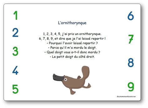 Comptines chansons et poésies pour apprendre à compter en maternelle