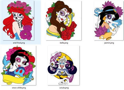 Princesas Catrinas Membresia Plus Plantillas Para Sublimar