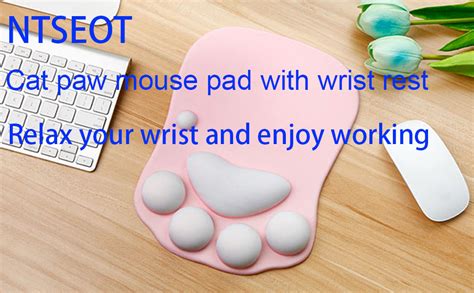 Amazon Cat Paw Mouse Pad With Wrist Support Soft Gel Wrist Rest