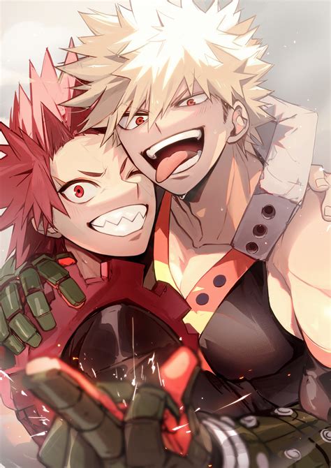 Bakugou Katsuki And Kirishima Eijirou Boku No Hero Academia Drawn By