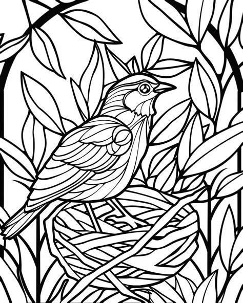 Dibujos de Un Lindo Ruiseñor para Colorear para Colorear Pintar e