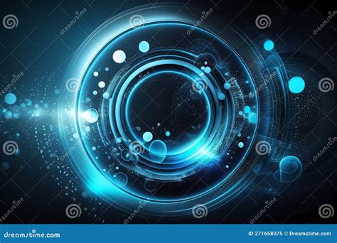 Circle Blue Abstract Futuristic Technology Background Technology Design