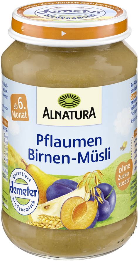 Pflaumen Birnen Müsli 190 g in Bio Qualität von Alnatura