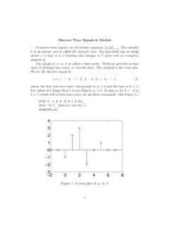 Discrete Time Signals Matlab Discrete Time Signals Matlab Pdf