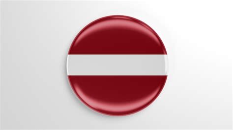 Pin redondo ilustração 3d da bandeira da letônia Foto Premium